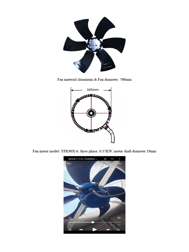 Outdoor Axial Fan Dimension and Motor Outer Dimension | PDF