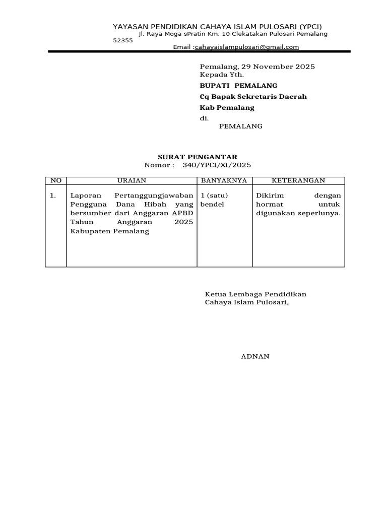 LPJ HIBAH 2025 | PDF