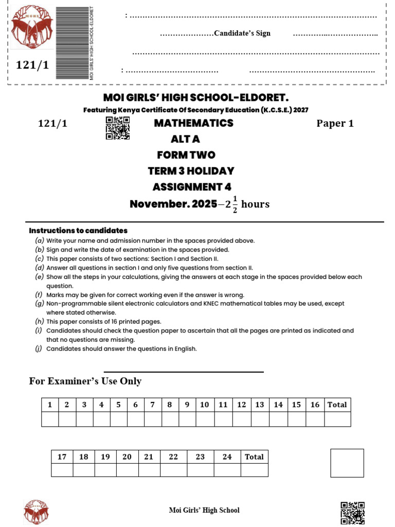 F2T Mat PP1 T3 Ha 4 2025 QS | PDF | Circle | Triangle