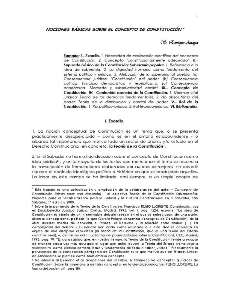 El Concepto de Constitucion | PDF