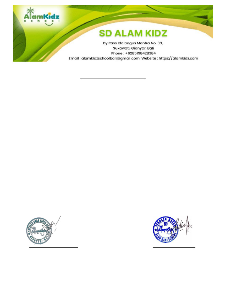 Letter of Head Parents Commitee | PDF