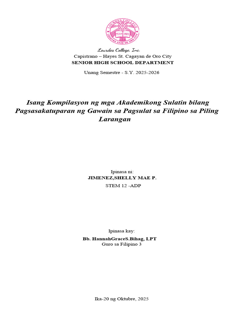 Paggawa NG Portfolio - Jimenez Stem 12 - Adp | PDF