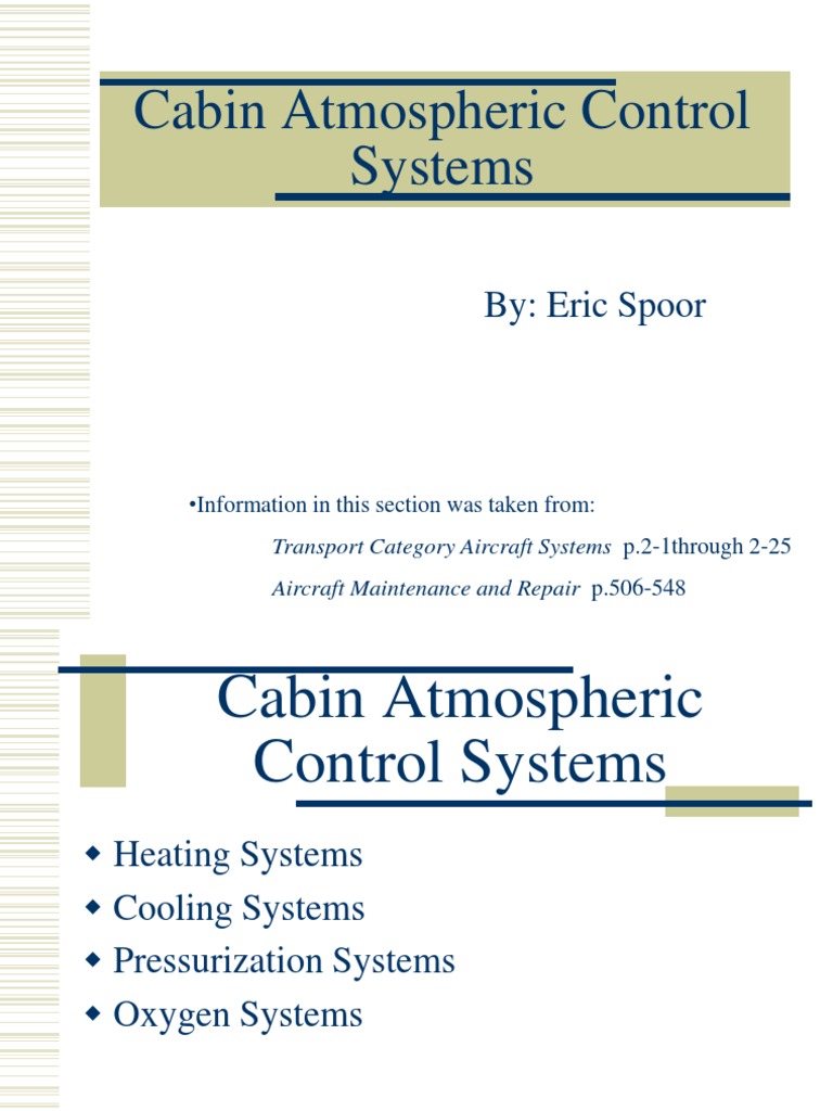 Aircraft Cabin Atmospheric Control Systems | PDF