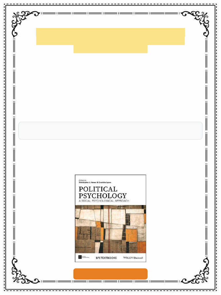 Political Psychology A Social Psychological Approach Chris Hewer eBook ...