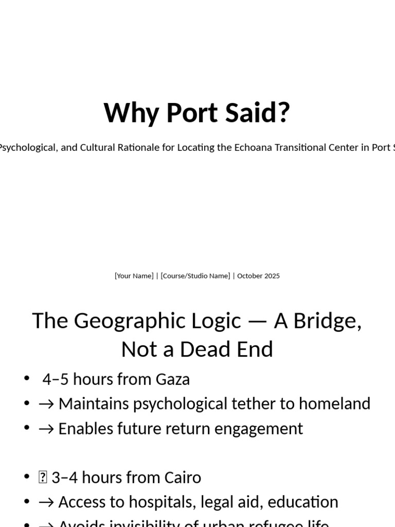 Why Port Said Presentation | PDF