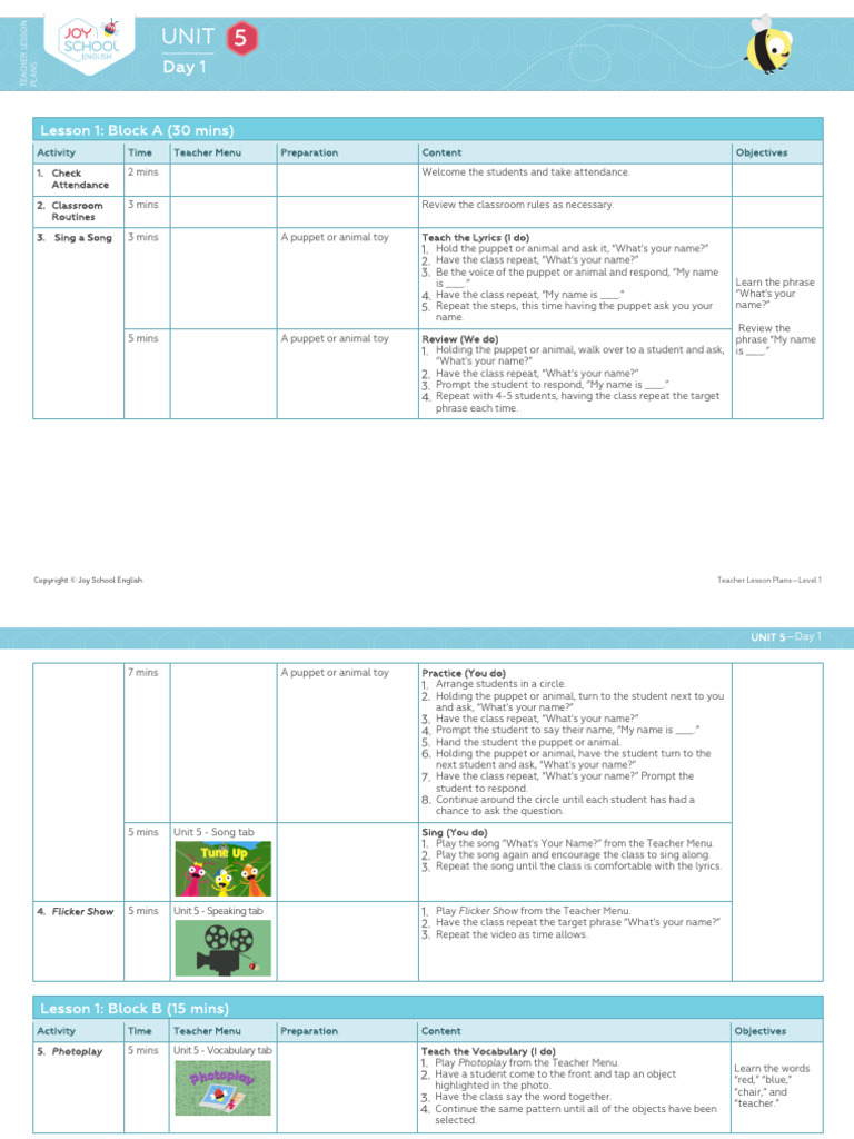 Unit5LessonActivities Copy | PDF | Lesson Plan | Classroom
