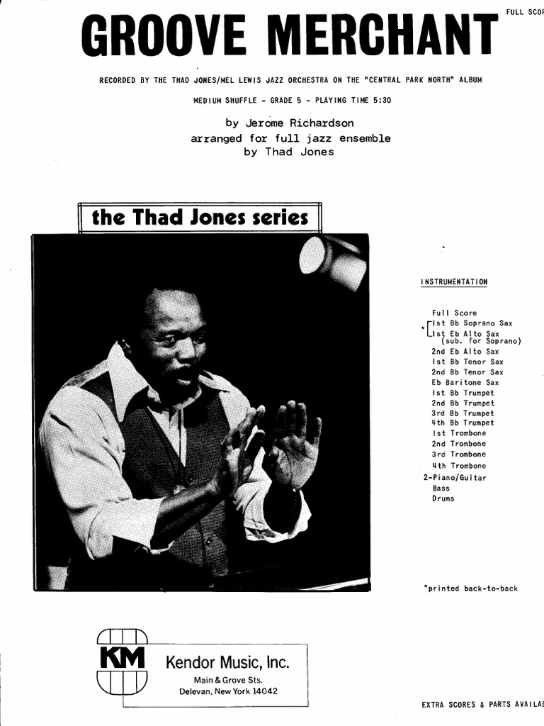 Groove Merchant Full Scores and Parts Jones, Thad | PDF