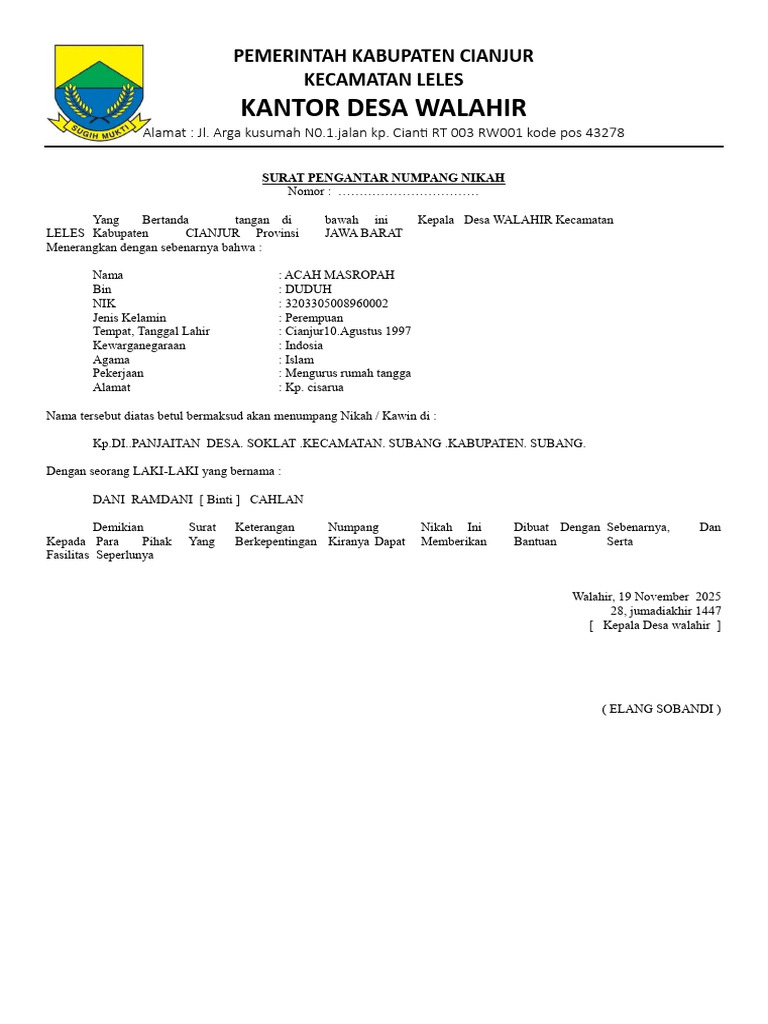 Cop Surat Pengantar v2 - Format | PDF