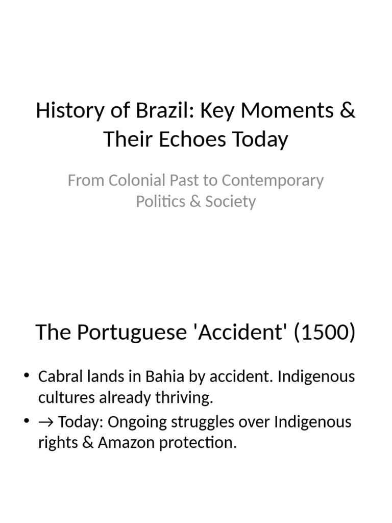 History of Brazil Presentation | PDF