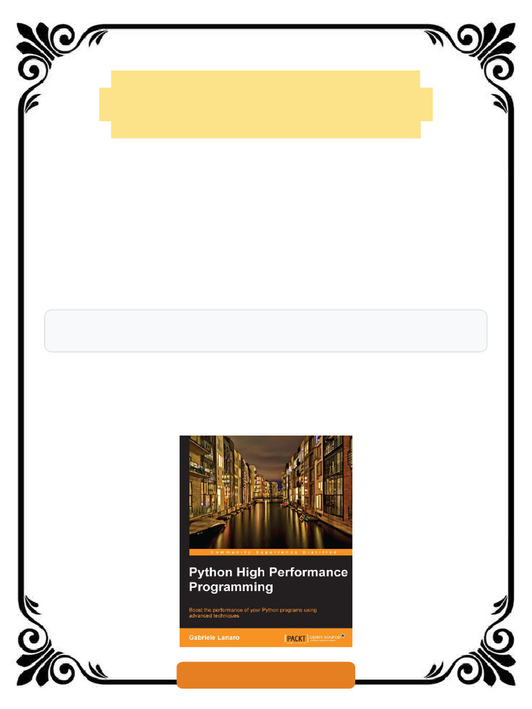Python High Performance Programming Boost the performance of your ...