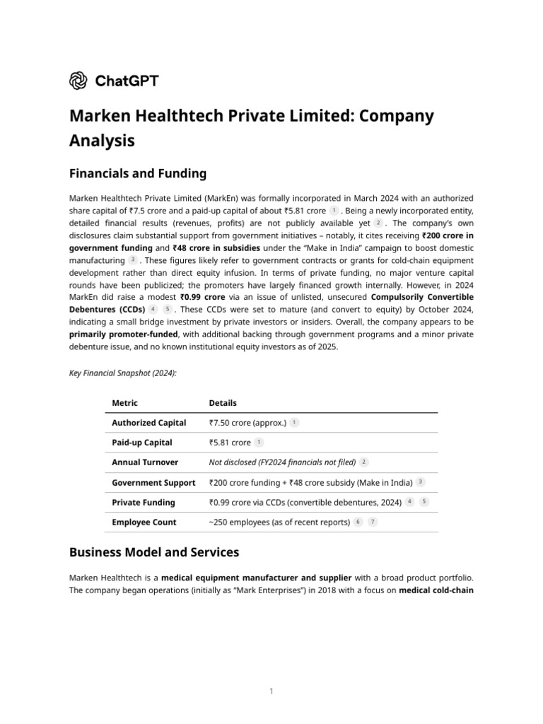 Marken Healthtech Financial Overview 2024 | PDF | Regulatory Compliance ...