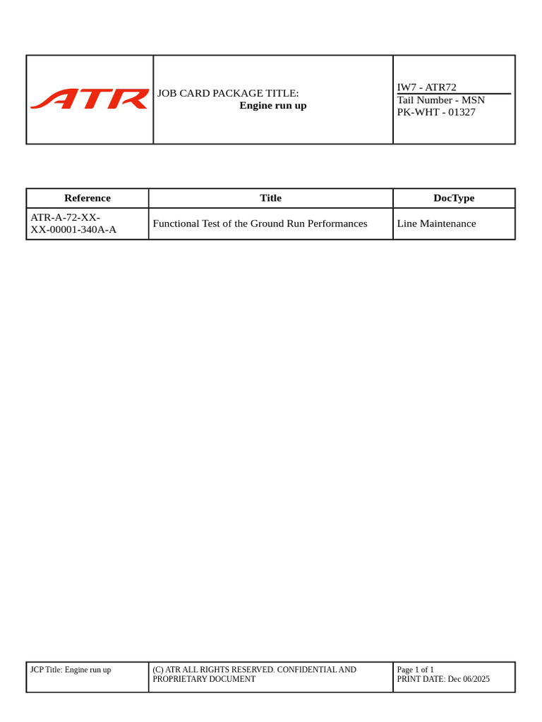 Engine run up-1 | PDF | Aviation | Aircraft