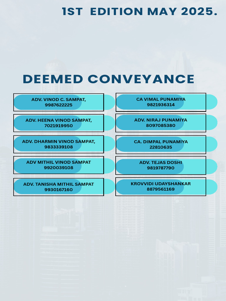 Compressed Deemed Conveyance First Draft 24-05-25 | PDF | Conveyancing ...