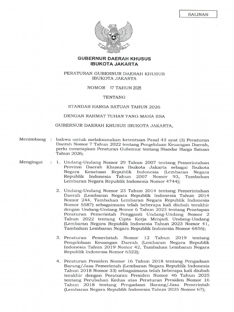 Pergub No 17 TH 202t TTG SSH TH 2026 | PDF