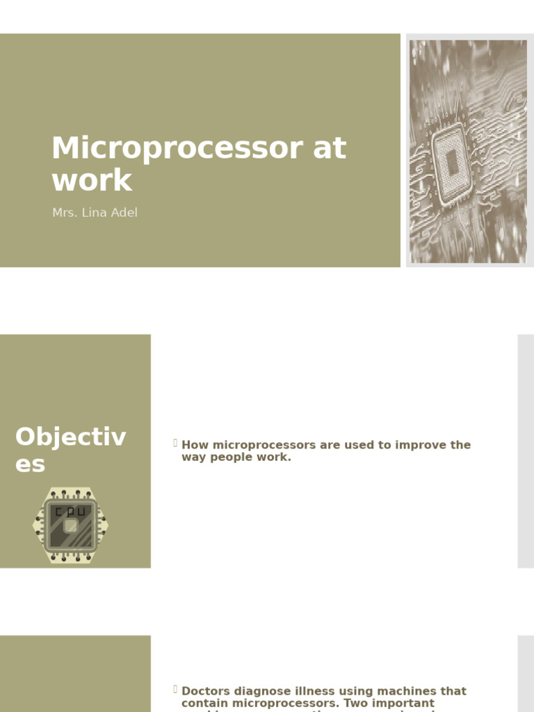 Microprocessor at Work u1 l3 y4 | PDF
