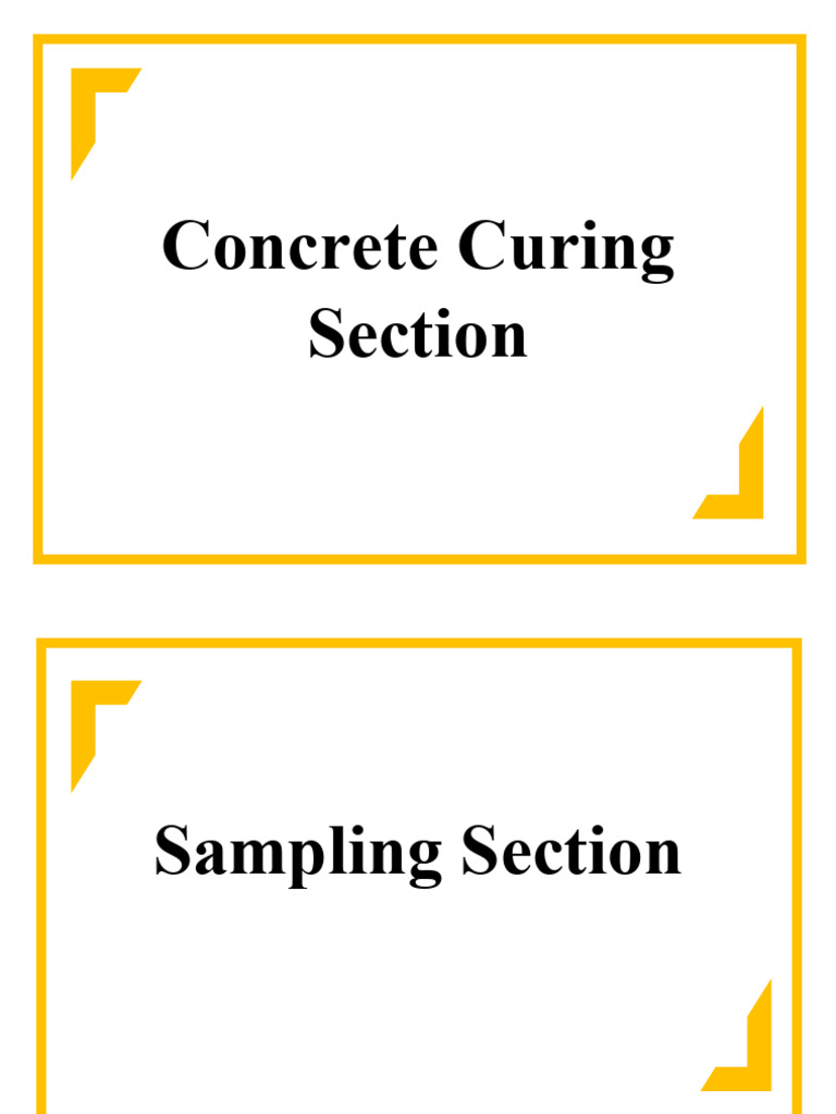 Concrete Curing Section | PDF