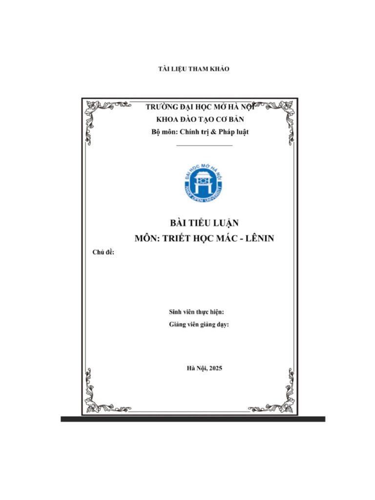 Tieu Luan Triet Hoc Mac-Lenin | PDF