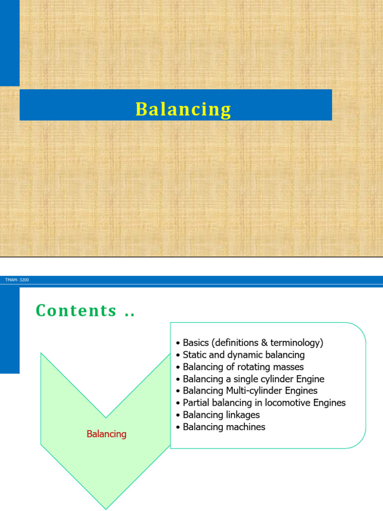 Balancing of Rotating and Reciprocating Masses | PDF | Piston | Rotation