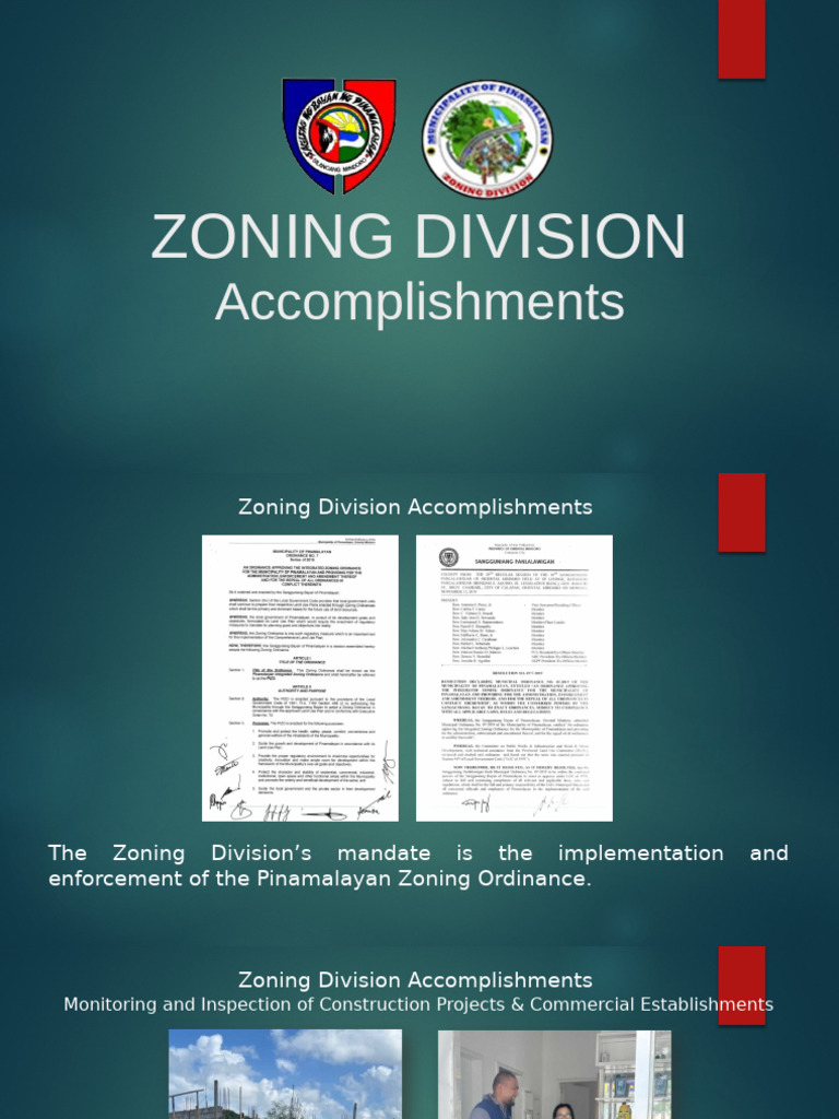Zoning Division Accomplishments | PDF | Zoning