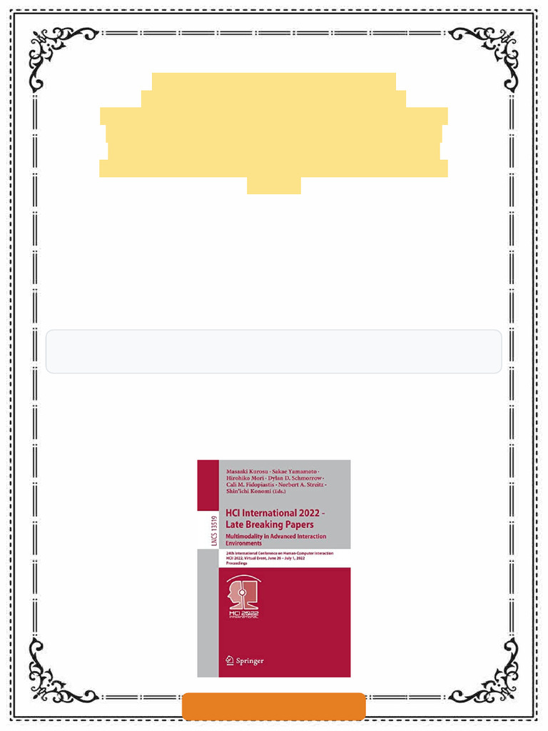 HCI International 2022 Late Breaking Papers Multimodality in Advanced ...