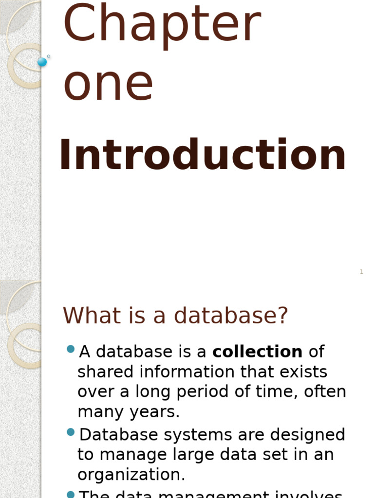 chapter 1 | PDF | Databases | Conceptual Model