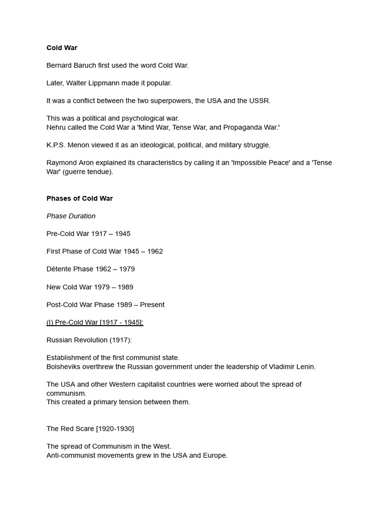 Cold War | PDF | Cold War | Soviet Union