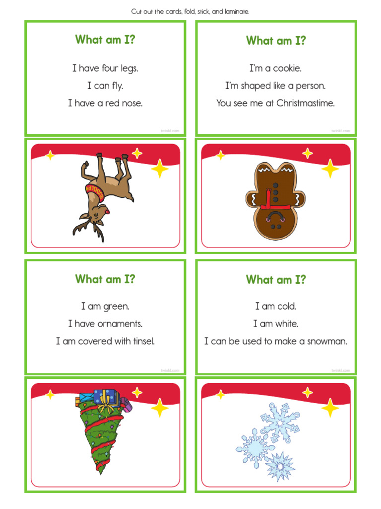 Christmas Riddles and Crafts Guide | PDF | Christmas | Foods