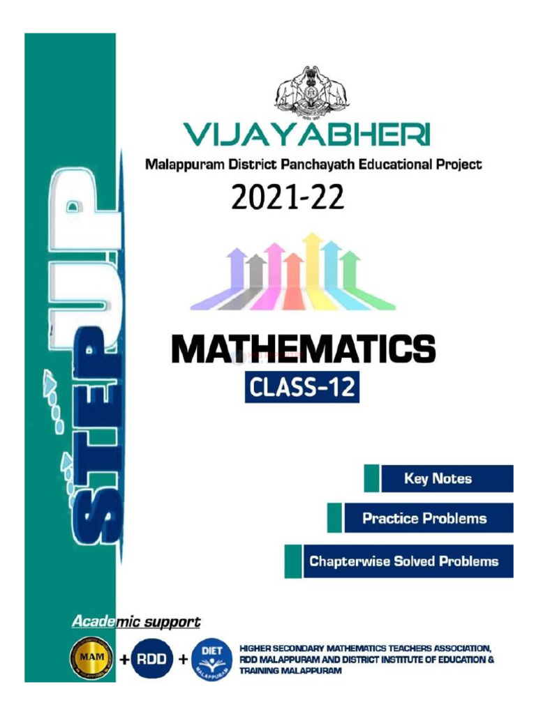 Plus Two Mathematics Study Material | PDF | Matrix (Mathematics ...