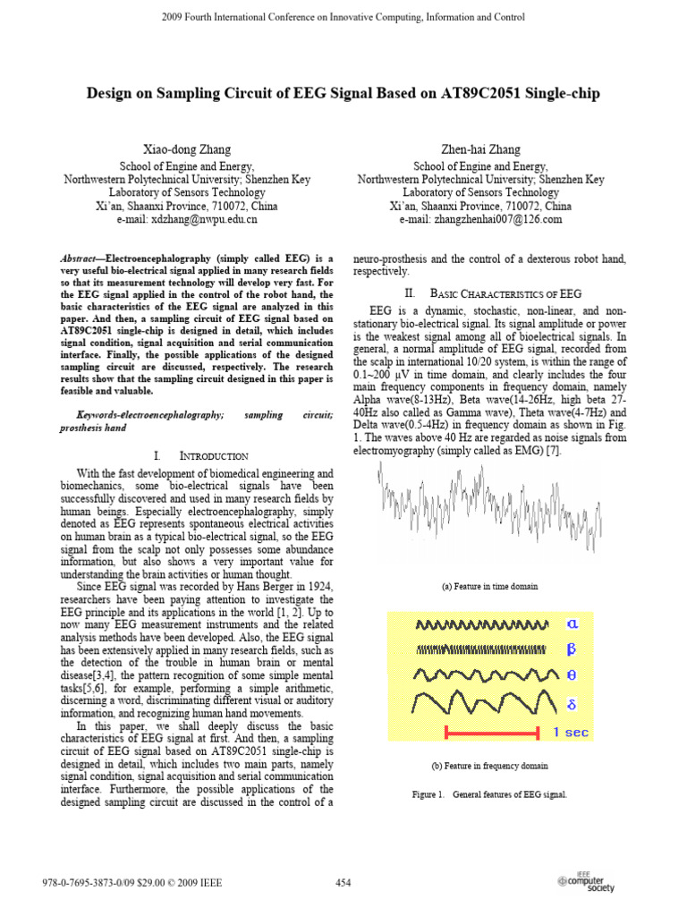 Design On Sampling Circuit of EEG Signal Based On AT89C2051 Single-Chip ...