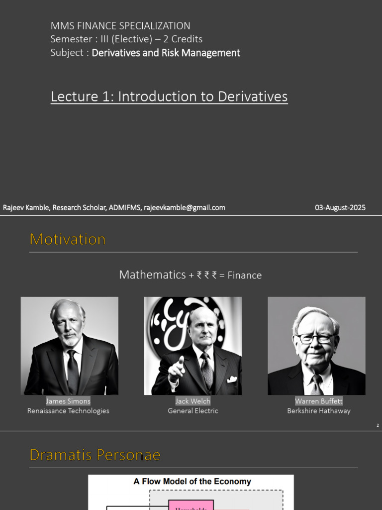 Introduction to Derivatives Course Overview | PDF | Hedge (Finance ...