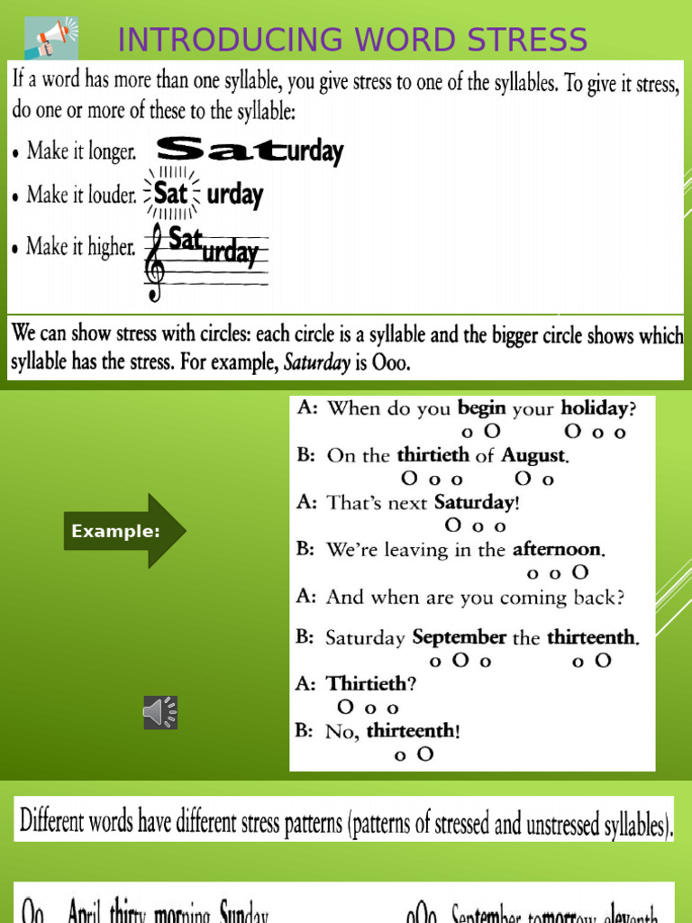 12 Introducing Word Stress | PDF