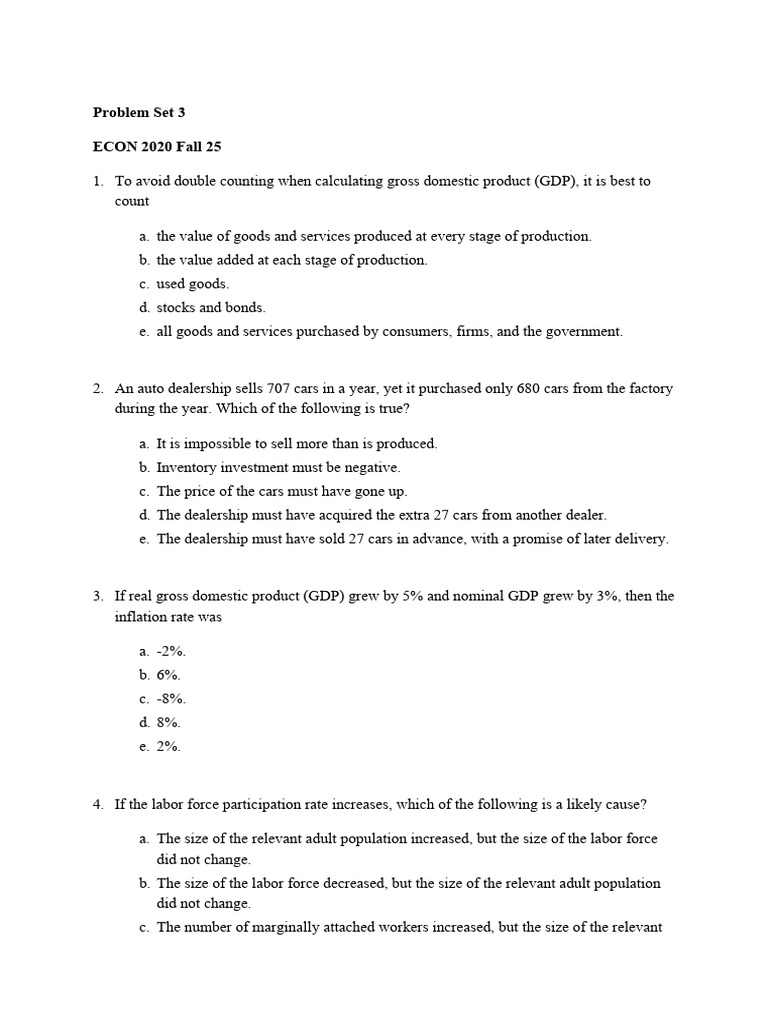 DS assignment 3 | PDF | Recession | Fiscal Policy