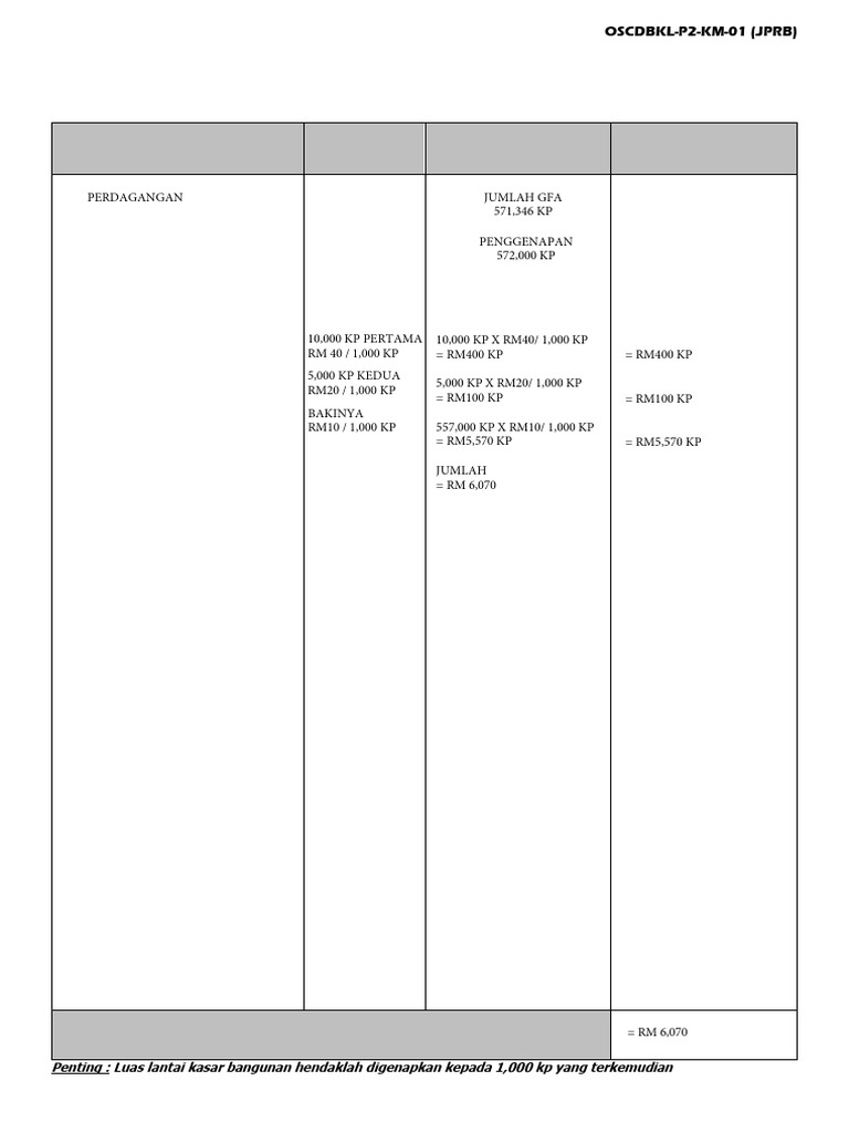 Contoh Pengiraan Fee | PDF