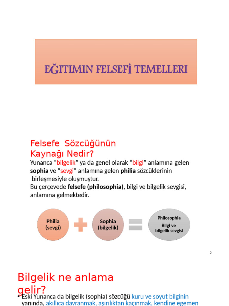 5-Egitimin Felsefi Temelleri | PDF