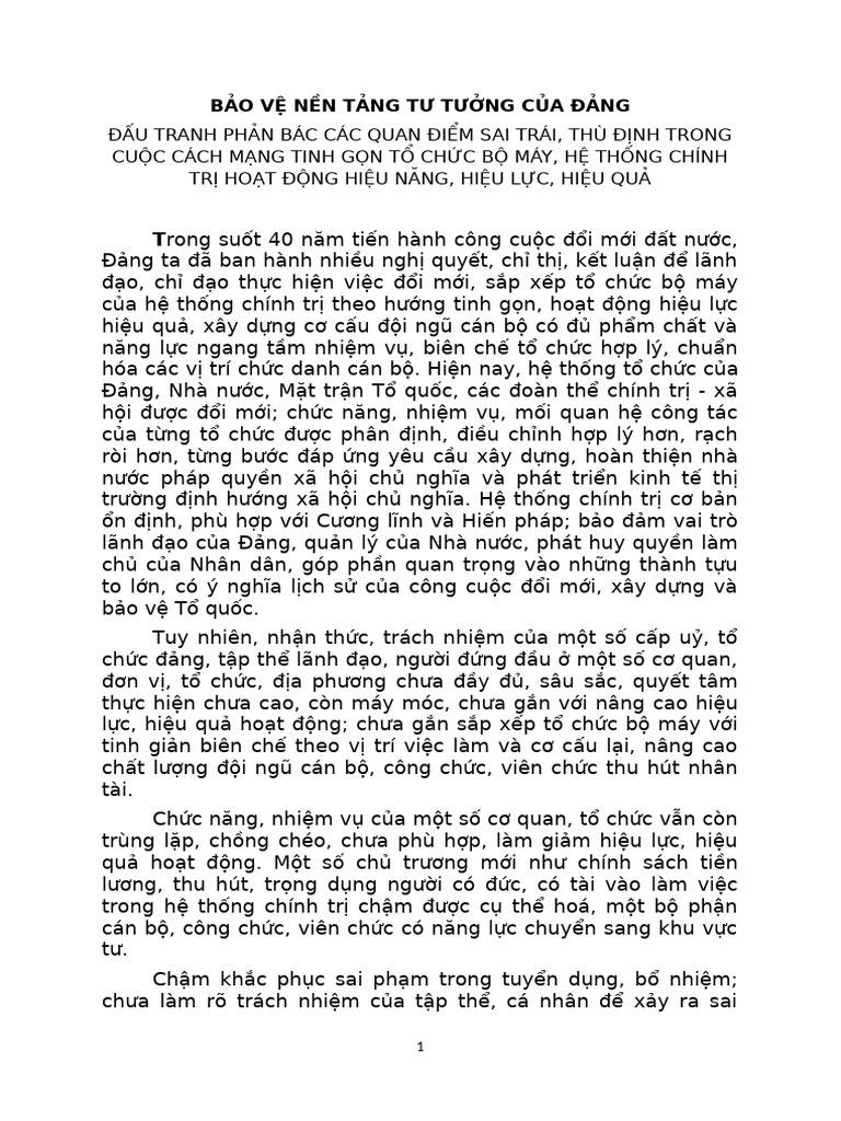 Nen Tang Tu Tuong 2025 | PDF