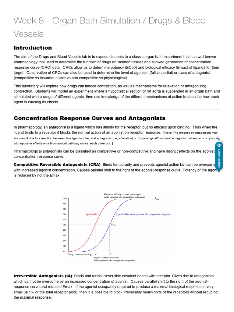 Week 8 - Organ Bath Simulation - Drugs & Blood Vessels - MEDSCI 320 ...