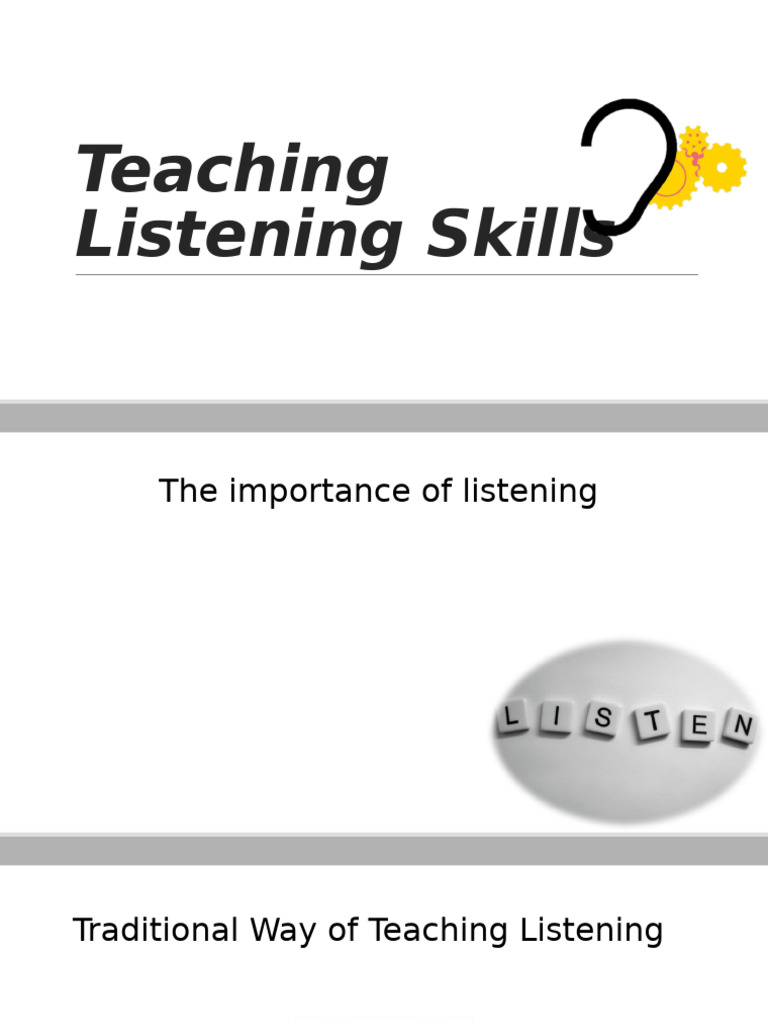 Teaching Listening Skills | PDF