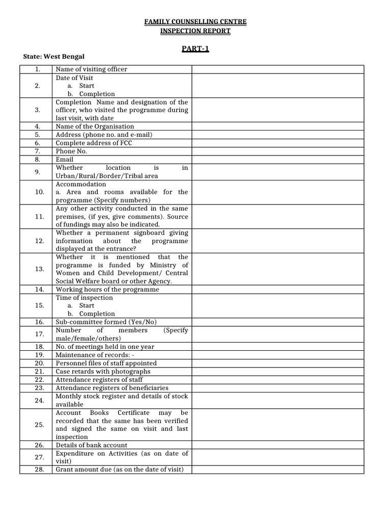 Family Counselling Centre_inspection Format | PDF | Chess Theory | Chess