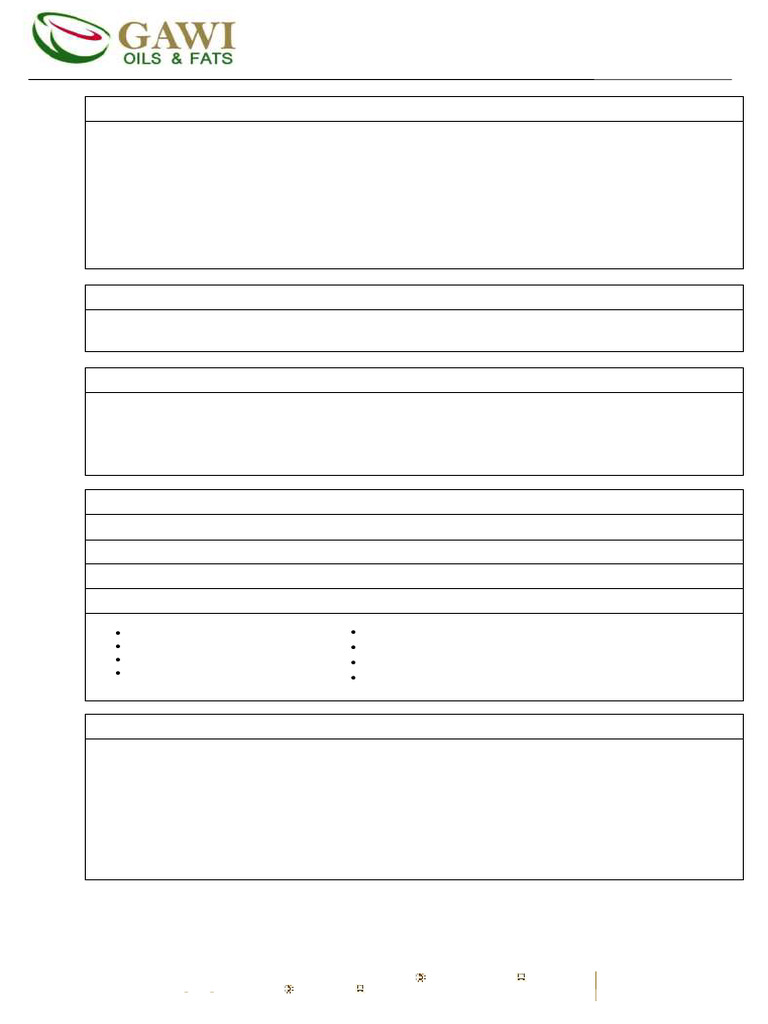 Refined Used Cooking Oil Safety Data Sheet | PDF | Firefighting | Safety