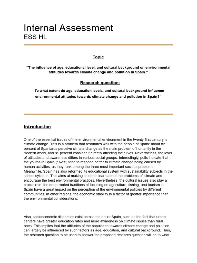 ESS IA First Draft - Up To Methodology 1 | PDF | Environmental Policy