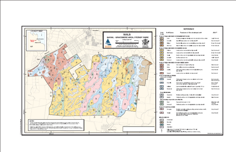 CQG A34119 Gavial Gracemere Soils Map | PDF