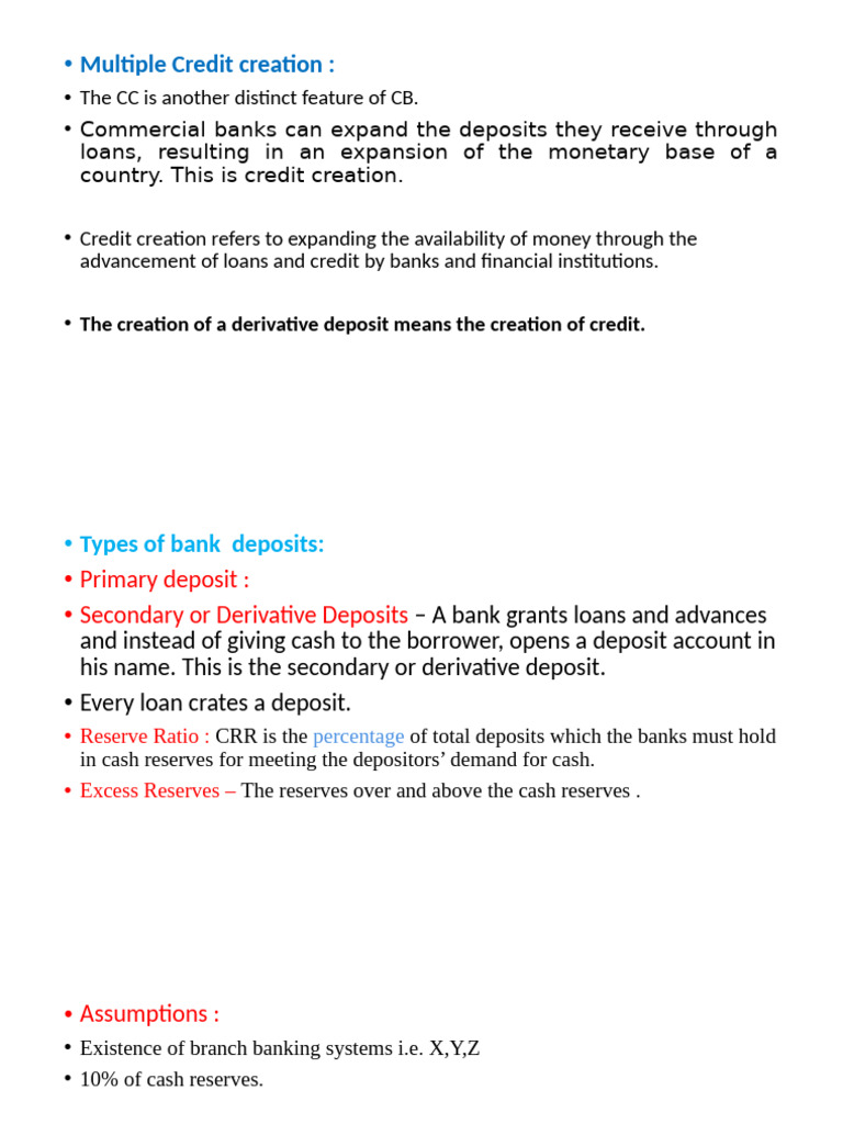 Credit Creation | PDF | Money Creation | Deposit Account