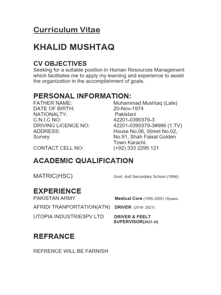 Khalid Resume 1 | PDF
