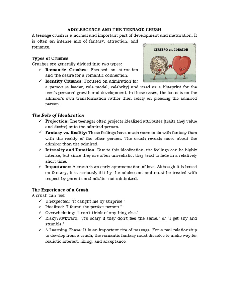 Adolescence and The Teenage Crush | PDF