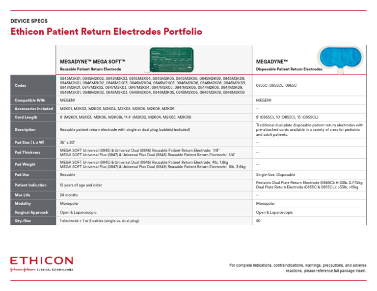 MEGADYNE Patient Return Electrodes Guide | PDF | Medical Procedures ...