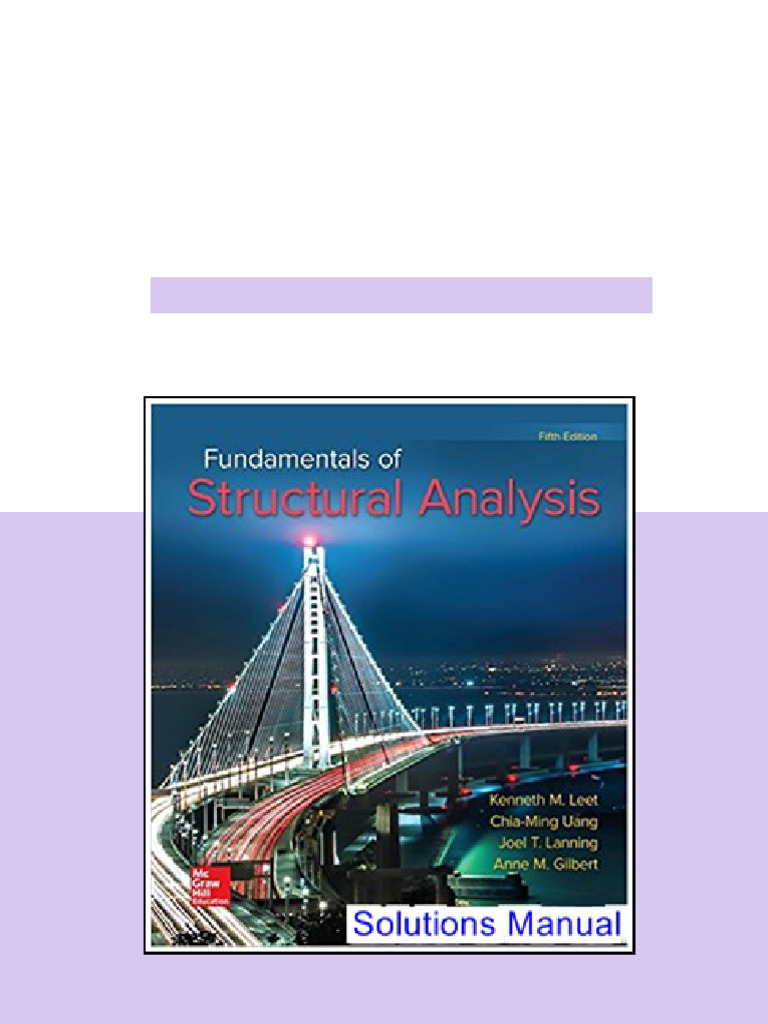 Fundamentals of Structural Analysis 5th Edition Leet Solutions Manual ...