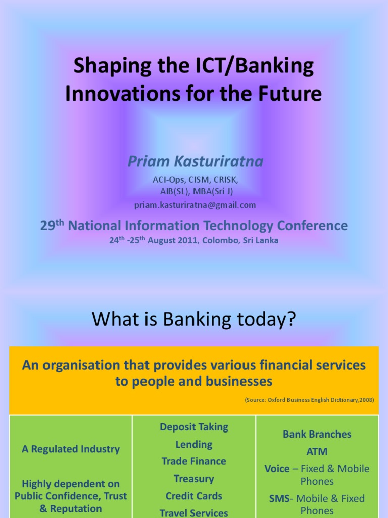 Shaping the ICT Banking Inovations for the Future | Banks | Innovation ...