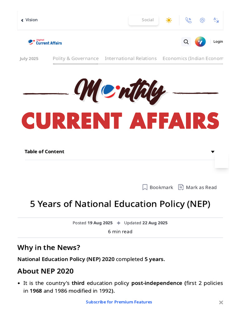 NEP 2020: 5-Year Review and Impact | PDF | Education Policy | Pedagogy