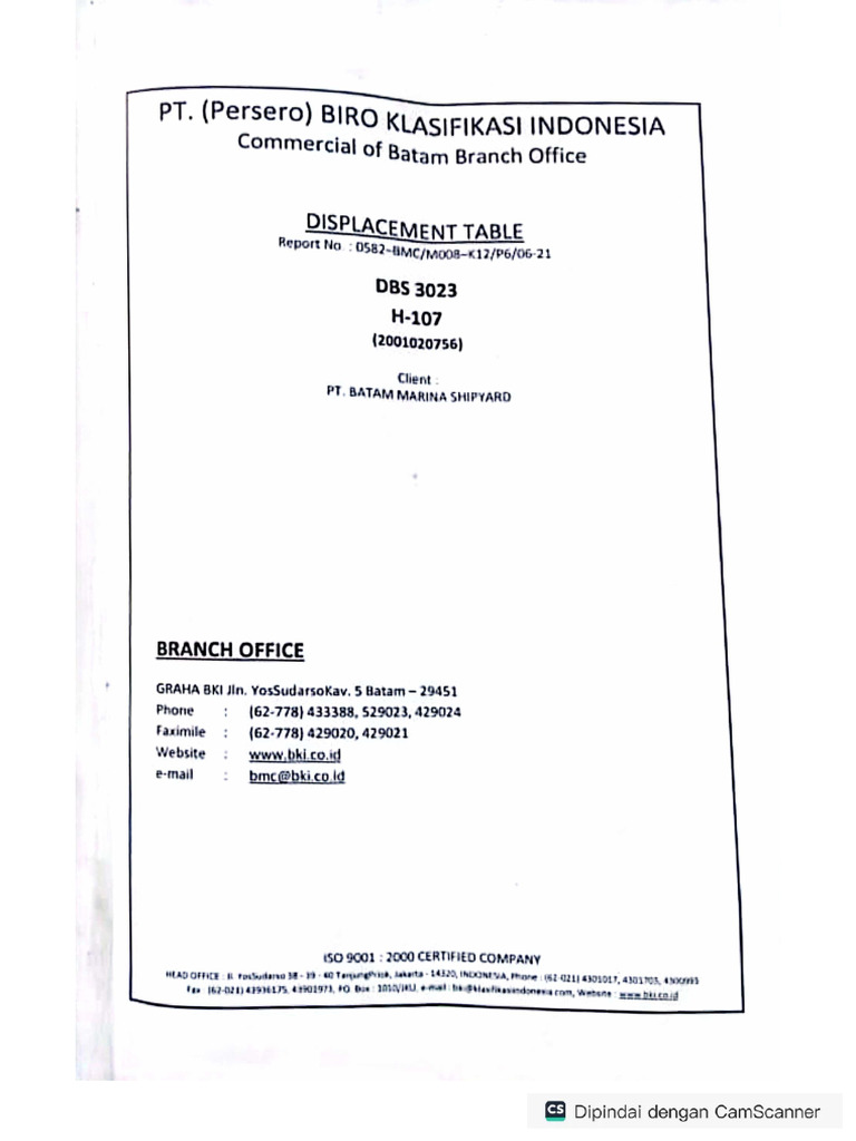 Tabel Dbs 3023 | PDF