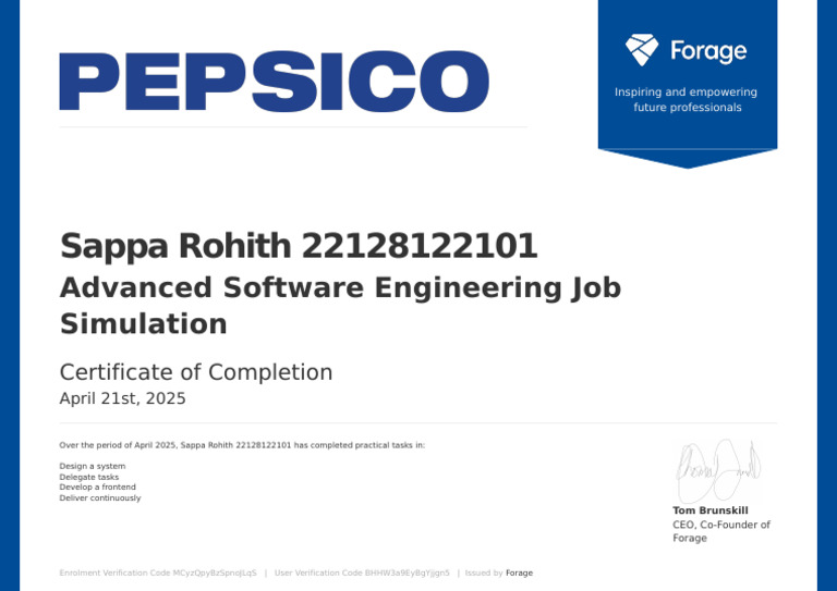 Advanced Software Engineering Certificate | PDF